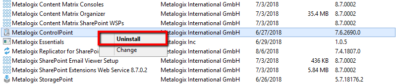 How to uninstall ControlPoint (4292382)